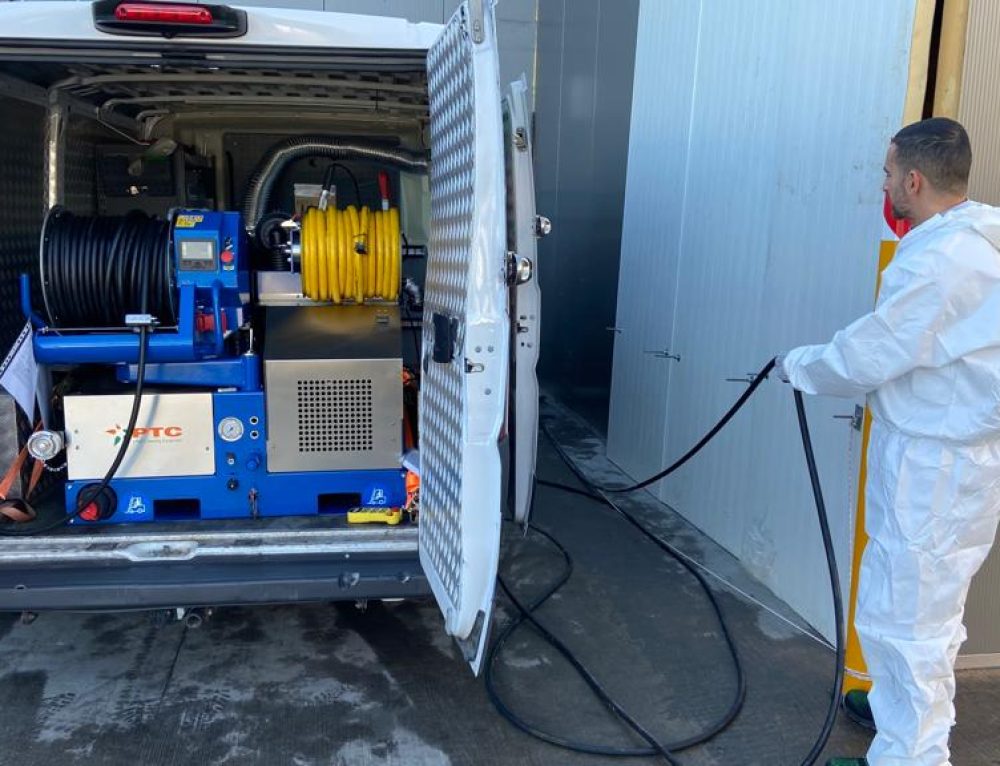 TAP's pipe line test with PTC ultra high pressure units